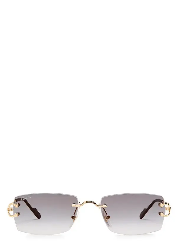 Cartier Rimless Rectangle-frame Sunglasses