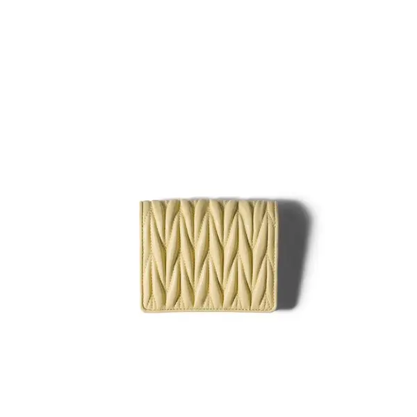 Miu Miu Small Matelassé Nappa Leather Wallet
