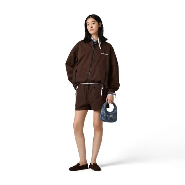 Miu Miu Washed Gabardine Blouson Jacket
