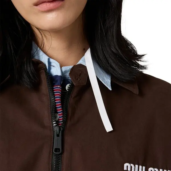 Miu Miu Washed Gabardine Blouson Jacket