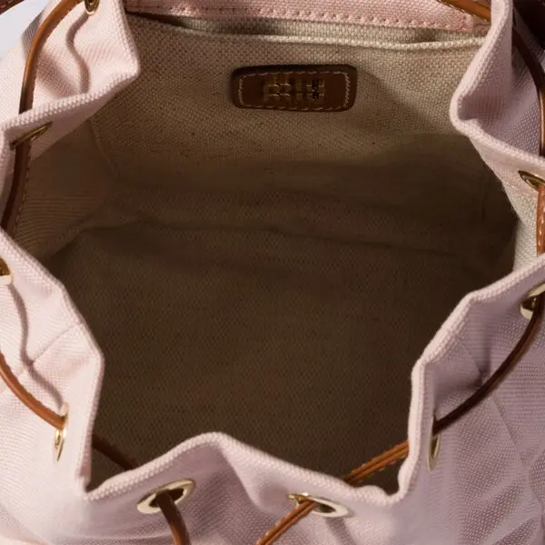 Miu Miu Canvas And Leather Backpack