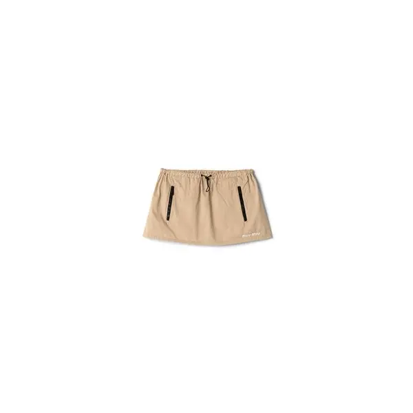 Miu Miu Washed Gabardine Miniskirt - Cord