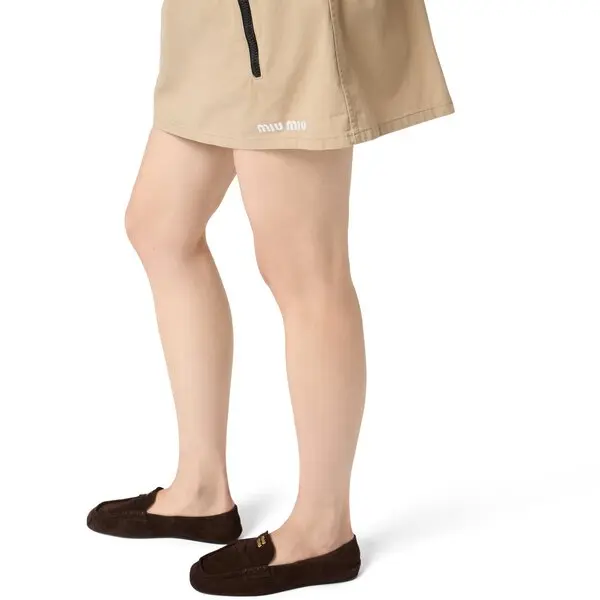 Miu Miu Washed Gabardine Miniskirt