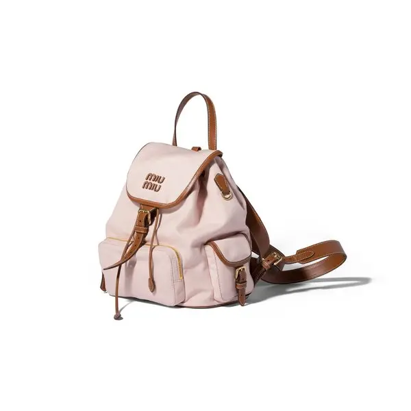 Miu Miu Canvas And Leather Backpack