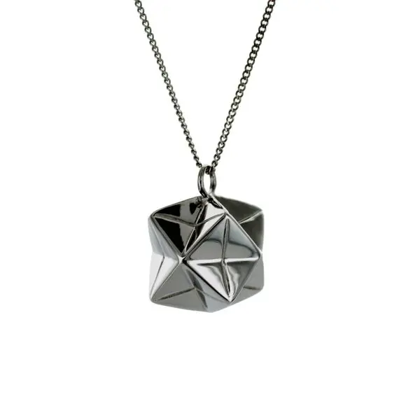 ORIGAMI JEWELLERY Magic Ball Necklace Gun Metal - Gray