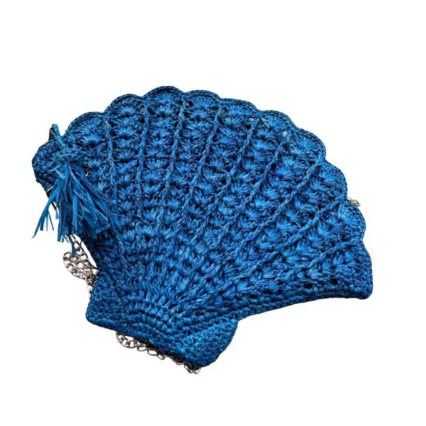 ZANATANY CONCEPTS Shell Raffia Bag