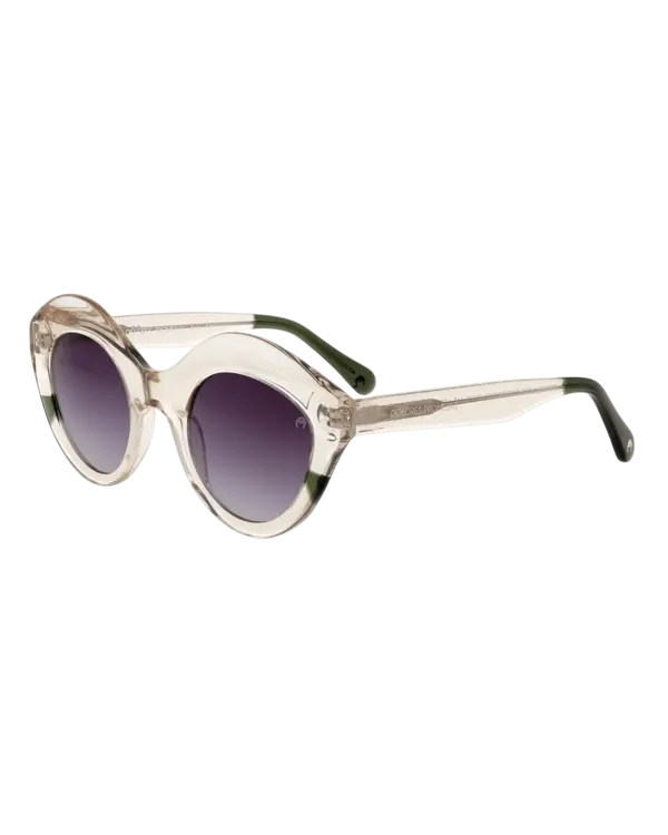 Dolores Promesas Glasses With A Tendency To Crystal And Green Cat Eye - Grey