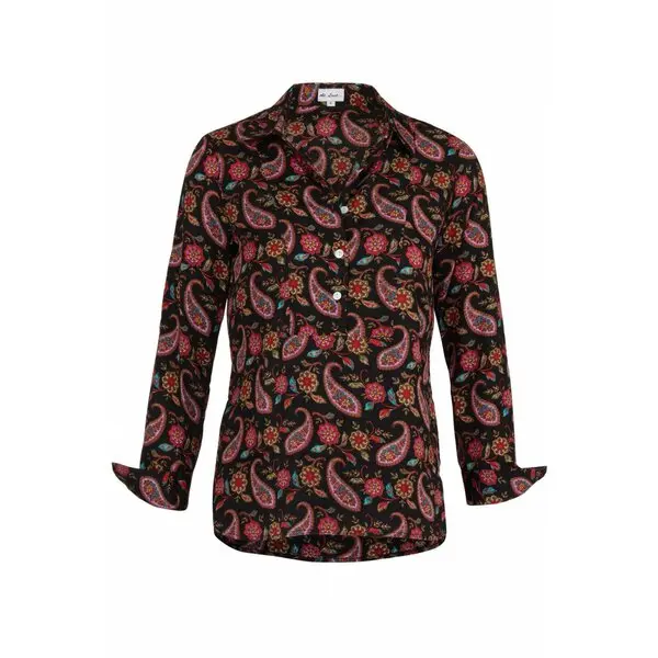 AT LAST... Soho Shirt Paisley - Black