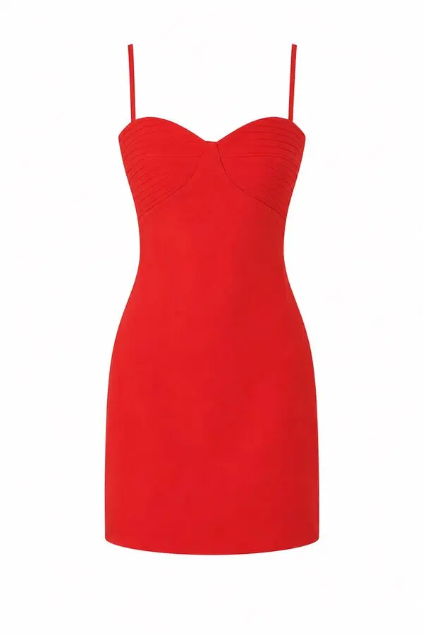 EXQUISE Renata Mini Dress - Red