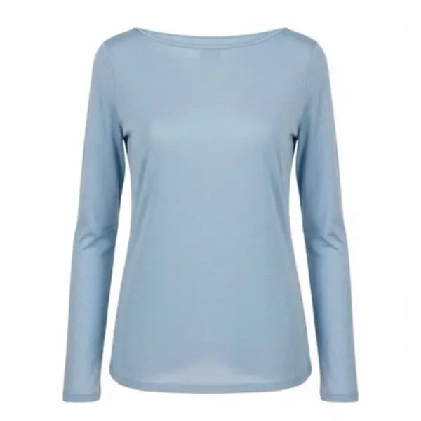 AT LAST... Slash-neck Base Layer In Baby - Blue