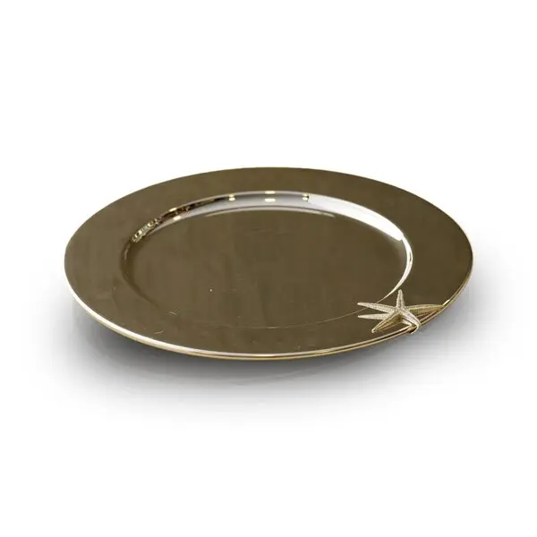 MARLETH Starfish Solid Charger Plate - Silver