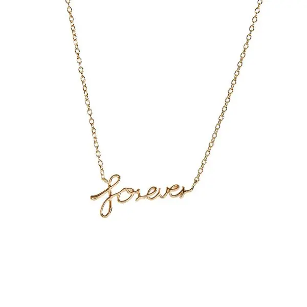 ONEWILDONE Forever Wild Script Necklace - Gold