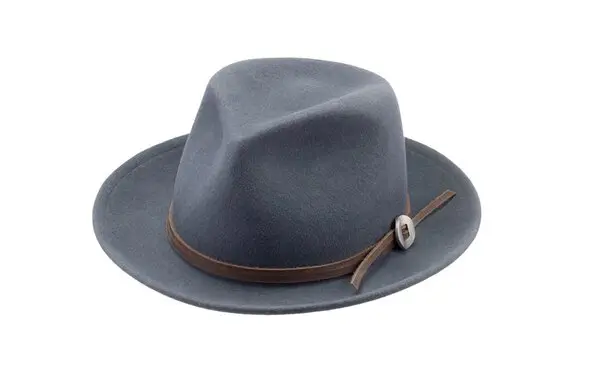 JAMIE SLYE HATS + ACCESSORIES Buddy Wool Fedora Hat Avion - Blue