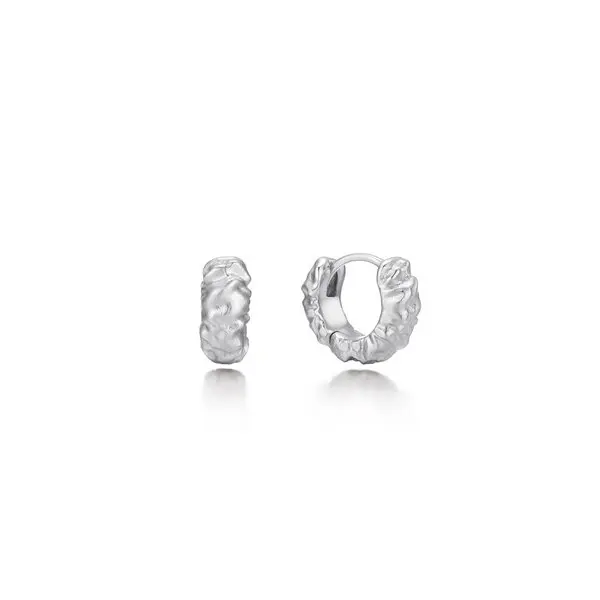 DIDIER DUBOT Sensuelle Raw Huggie Earrings - Silver