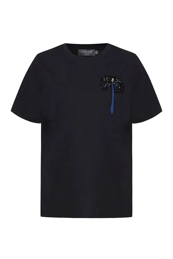 EXQUISE Nina Tshirt - Black