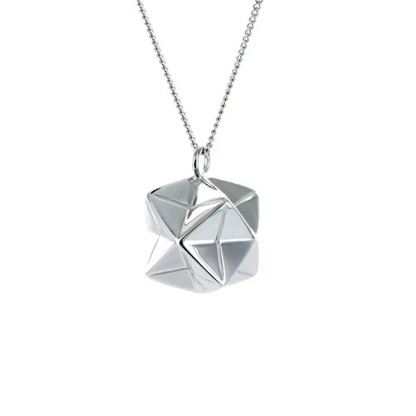 ORIGAMI JEWELLERY Magic Ball Necklace Sterling Silver - Gray
