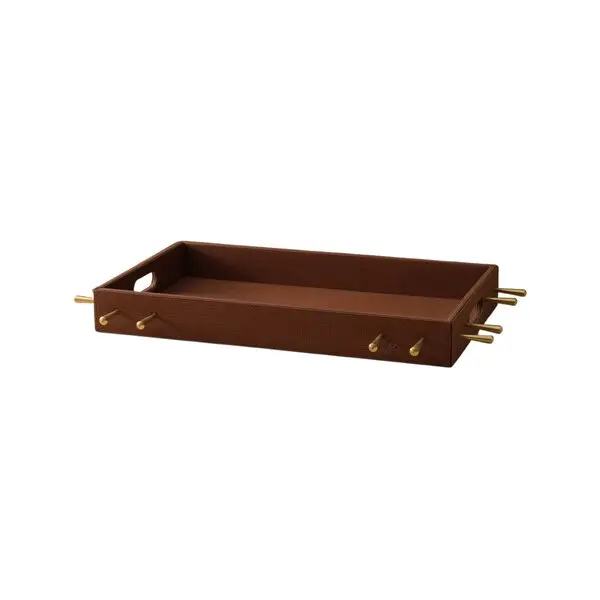 MARLETH Handmade Leather Tray - Brown