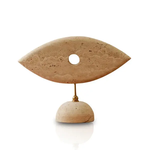 MARLETH Travertine Eye Decor - Brown