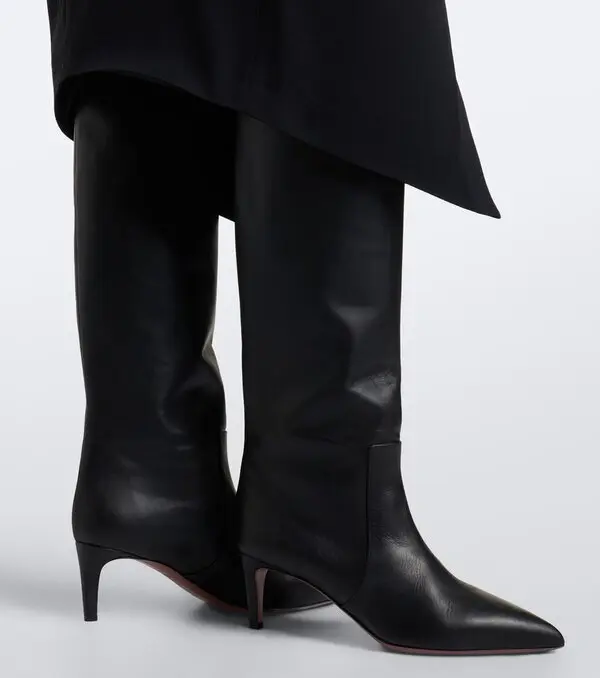 Paris Texas Stiletto Leather Knee-high Boots