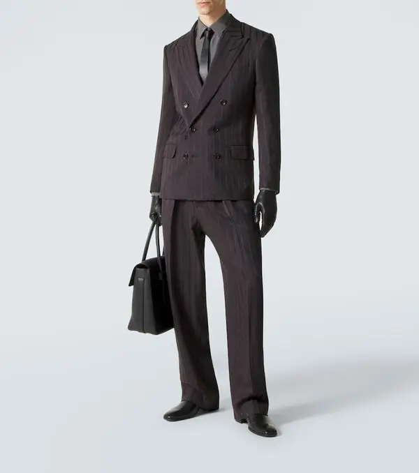 TOM FORD Striped Jacquard Straight Pants