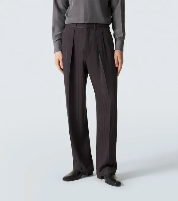 TOM FORD Striped Jacquard Straight Pants