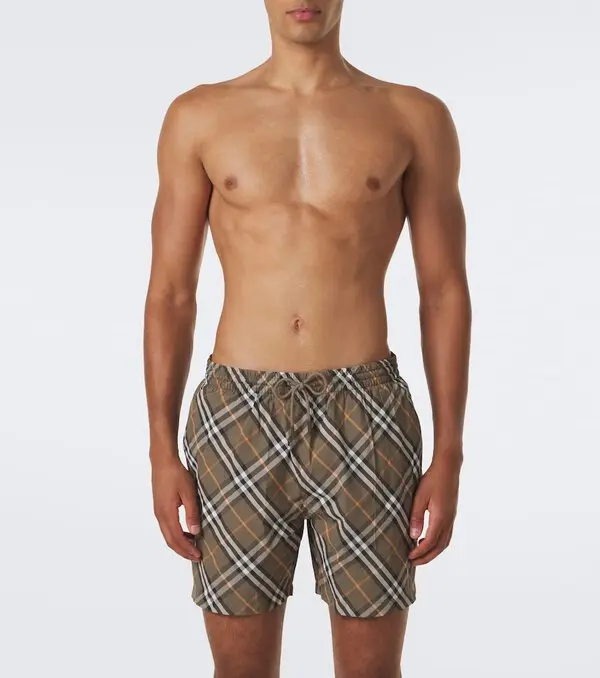 Burberry Check Swim Trunks