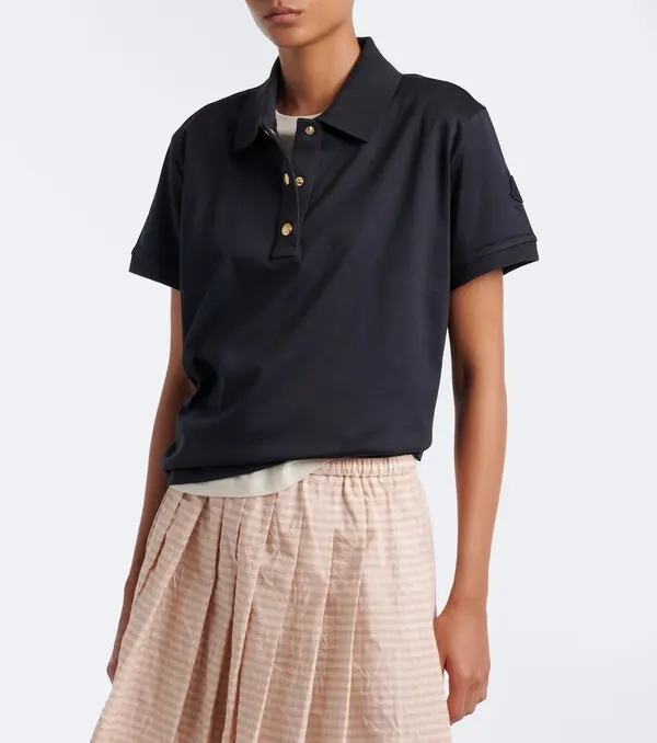 Moncler Cotton Jersey Polo Shirt