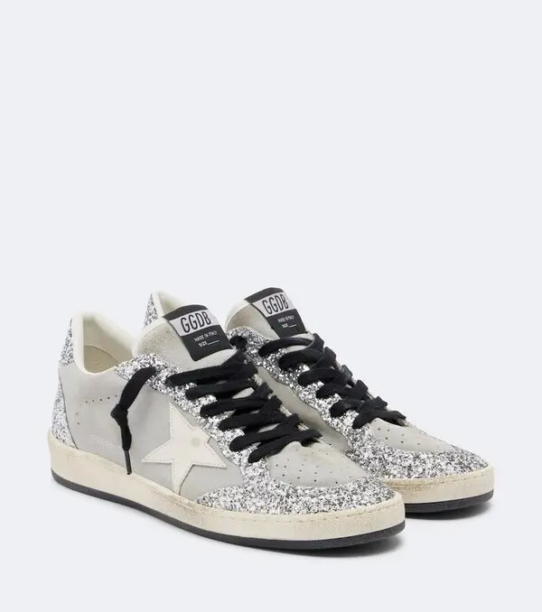 GOLDEN GOOSE Ball Star Suede Sneakers - Grey