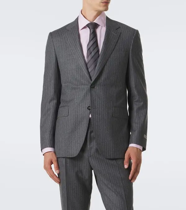 Canali Chalk Stripe Wool Suit