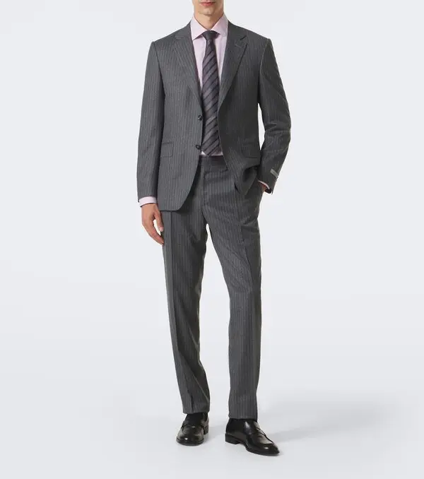 Canali Chalk Stripe Wool Suit