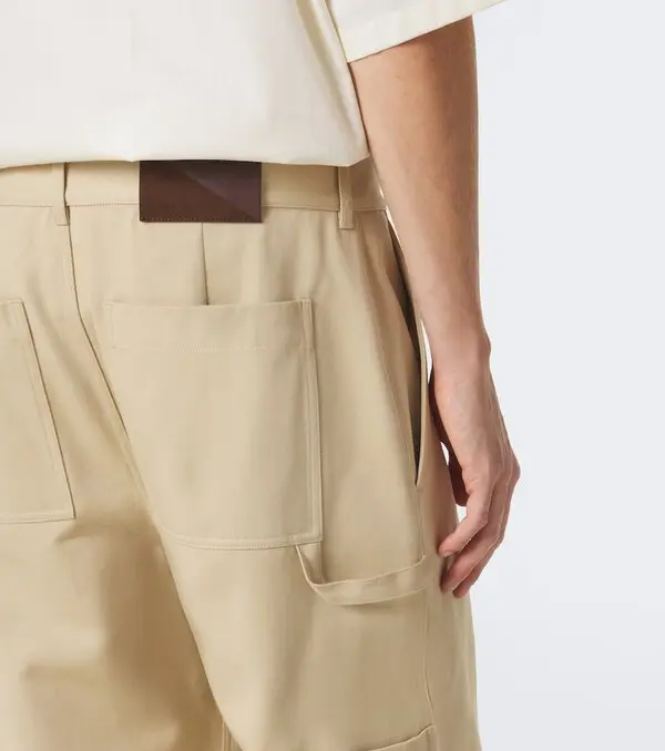 Loewe Double L Cotton Twill Wide-leg Pants