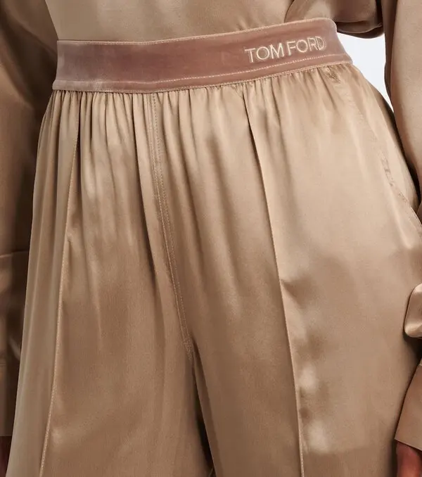 TOM FORD Silk Satin Straight Pants