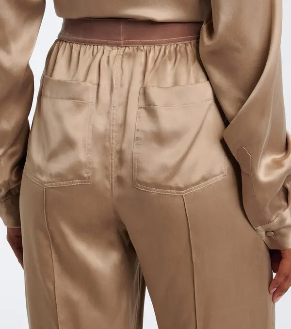 TOM FORD Silk Satin Straight Pants