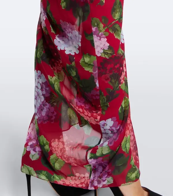 Carolina Herrera Floral Silk Chiffon Bustier Gown - Multicoloured