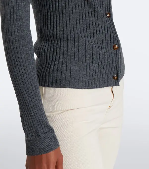 Burberry Ekd Ribbed-knit Cashmere Cardigan