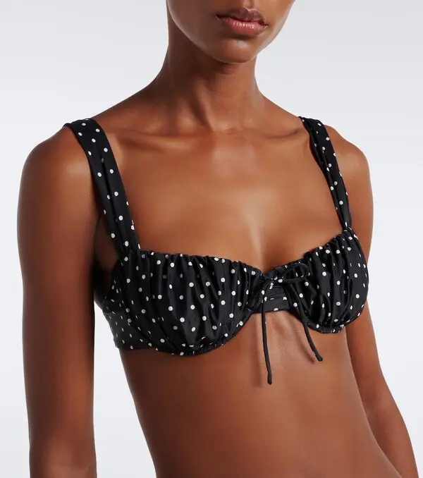 Faithfull The Brand Dinard Polka-dot Bikini Top