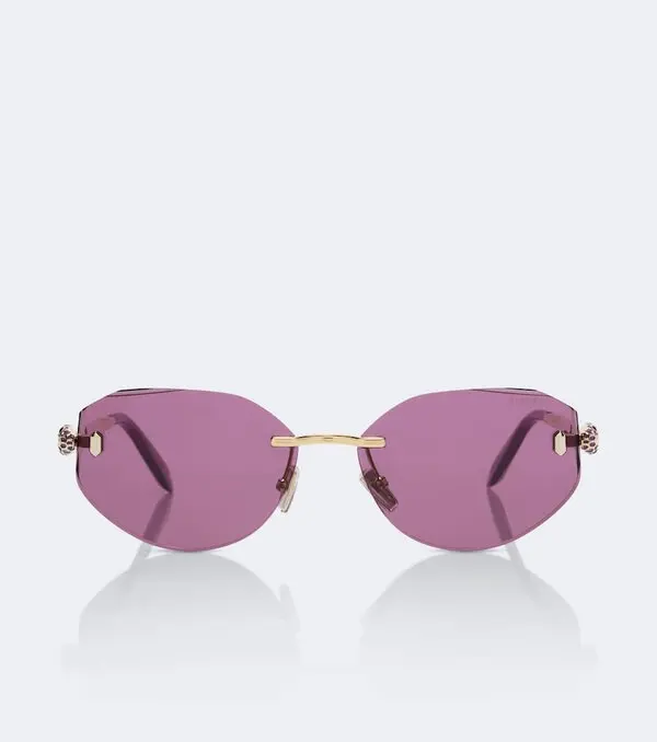 BVLGARI Serpenti Forever Oval Sunglasses - Gold