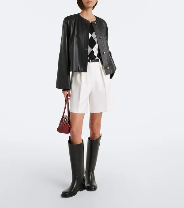 Max Mara Pleated Wool-blend Bermuda Shorts