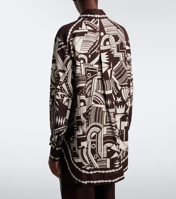 ALEMAIS Lori Printed Cotton Poplin Shirt