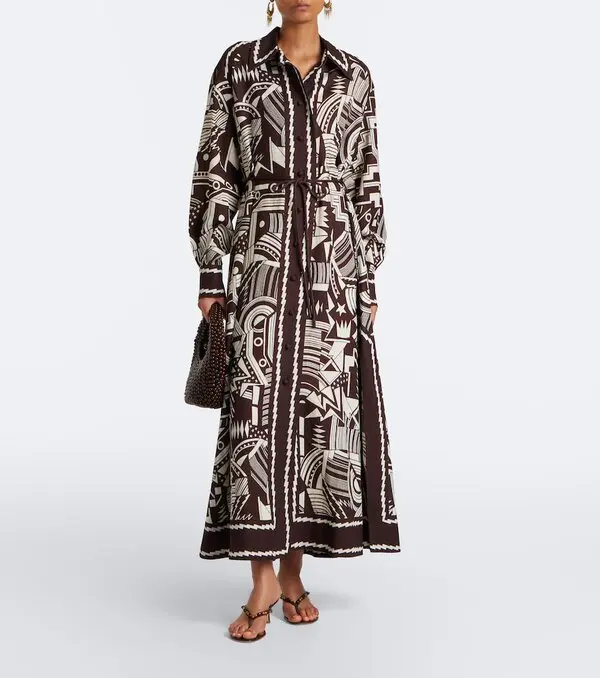 ALEMAIS Lori Printed Shirt Dress