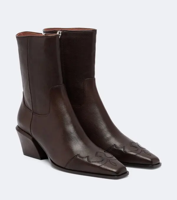 Paris Texas Bettina Leather Ankle Boots - Brown