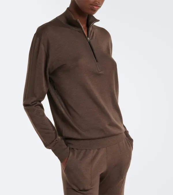 TOD'S Cashmere And Silk Half-zip Sweater
