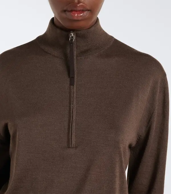 TOD'S Cashmere And Silk Half-zip Sweater