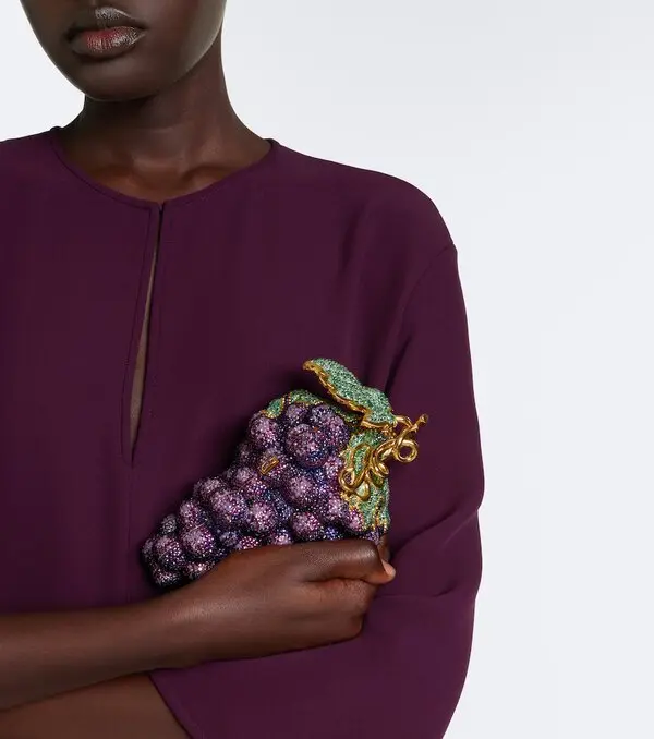 Judith Leiber Grapes Concord Embellished Clutch
