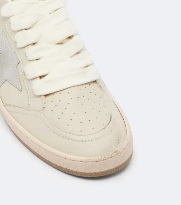 GOLDEN GOOSE Ball Star Suede-trimmed Leather Sneakers