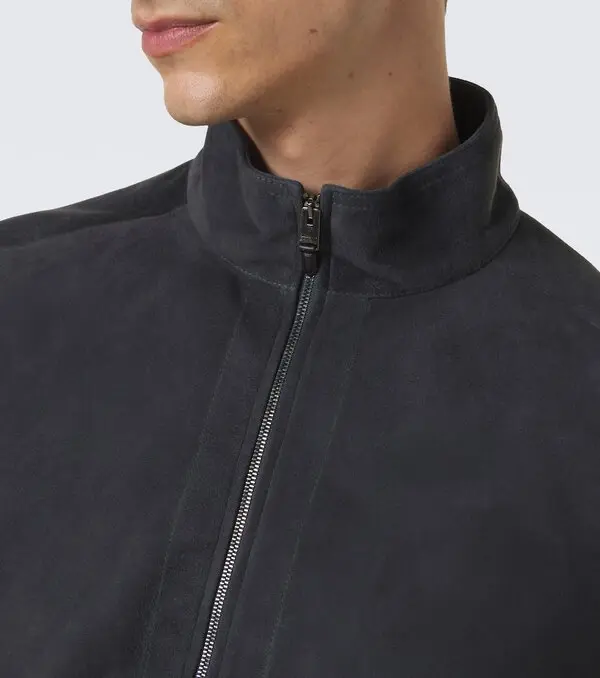 Canali Suede Bomber Jacket