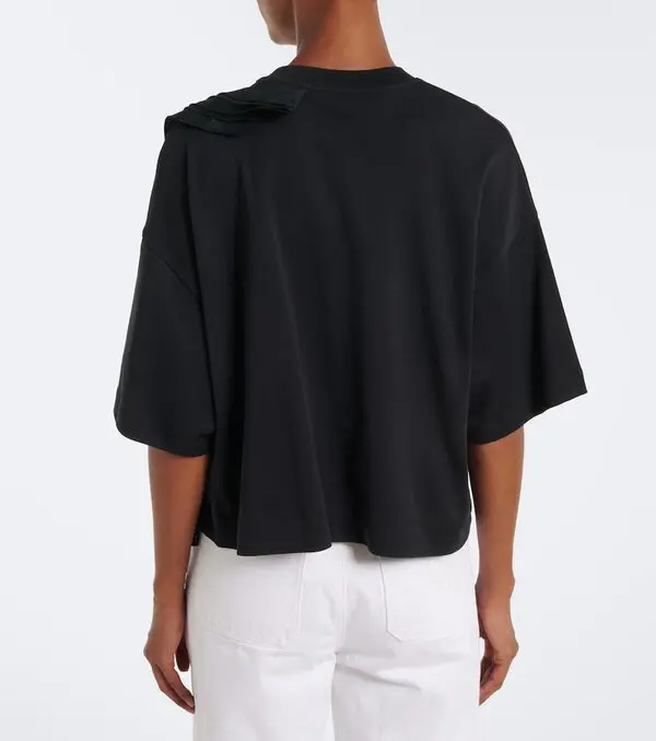 Max Mara Ruffled Cotton Jersey T-shirt