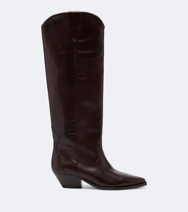 Isabel Marant Étoile Denvee Leather Cowboy Boots - Brown