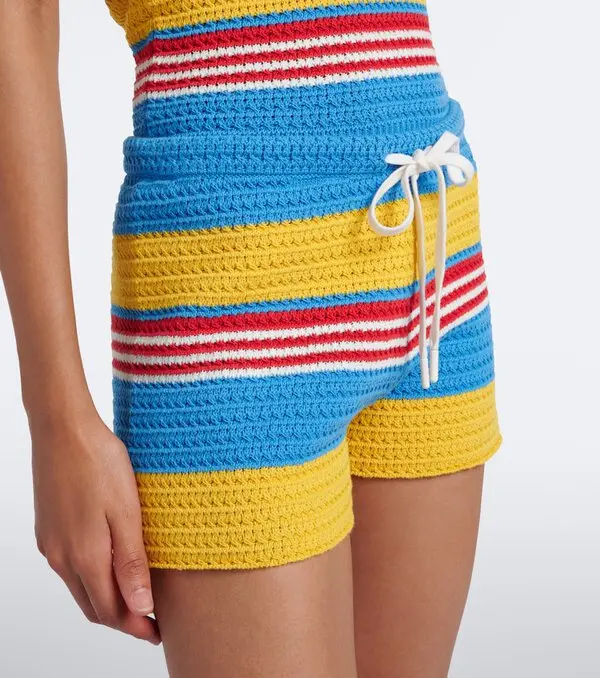 Posse Tammy Striped Cotton Shorts