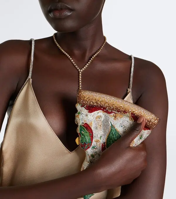 Judith Leiber Pizza Margherita Embellished Clutch